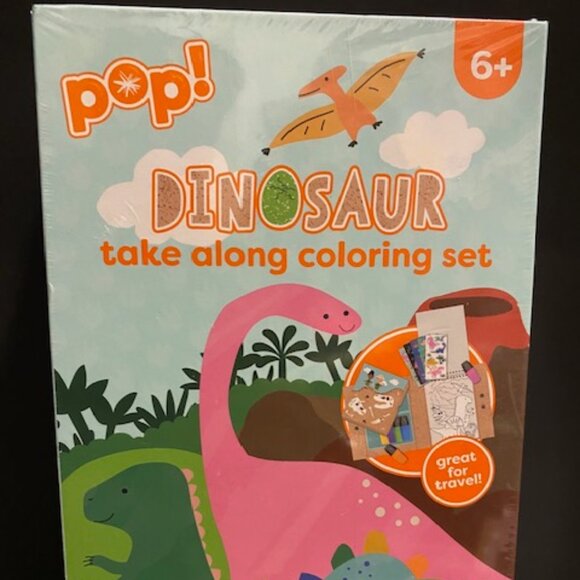 pop | Toys | Pop Dinosaur Take A Long Coloring Set Great For Travel Age ...